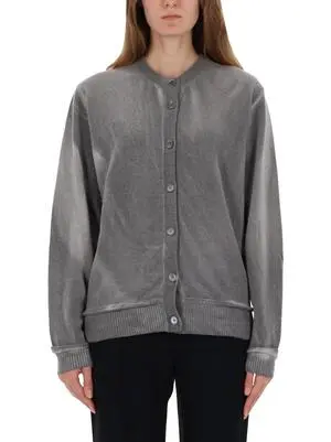 Our Legacy Dual Cardigan In Grey Spray Dye - Gray