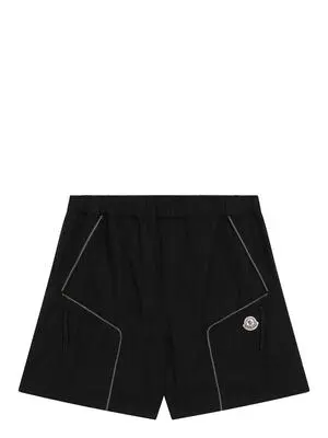 Moncler Cotton Gabardine Cargo Shorts - Black