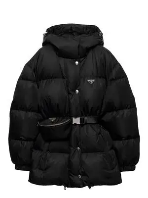Prada Zip-up Jacket With Drawstring Hem - Black