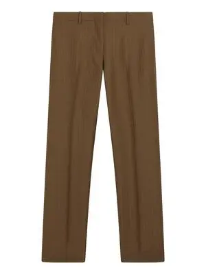 Burberry Wool And Mohair Trousers - Brown