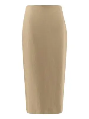 Max Mara MAX MARA Linen Midi Skirt Multicolor