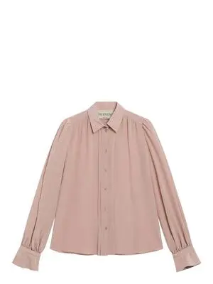 Valentino Garavani Silk Shirt With Puff Sleeves - Pink