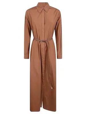 Max Mara Belted Shirt Dress - Brown
