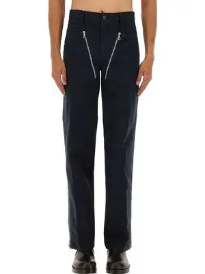 Dries Van Noten Double Zipper Trousers - Blue