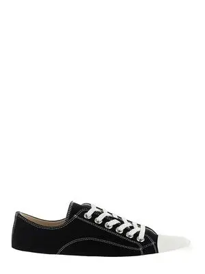 Moschino Vulcanized Canvas Sneakers With Contrast Stitching - Multicolor