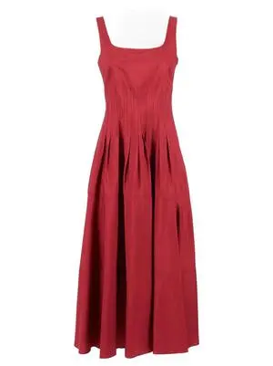 Max Mara Sleeveless Fit & Flare Dress - Red