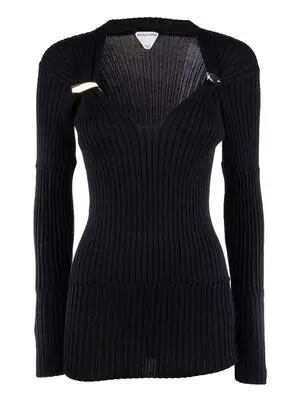 Bottega Veneta Knitwear With Gold Tone Embellishment - Multicolor