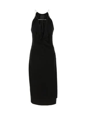 Givenchy Halter Neck Ruffled Dress With Chain Detail - Multicolor