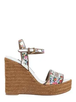 Dolce & Gabbana Floral Wedge Sandals - Multicolor