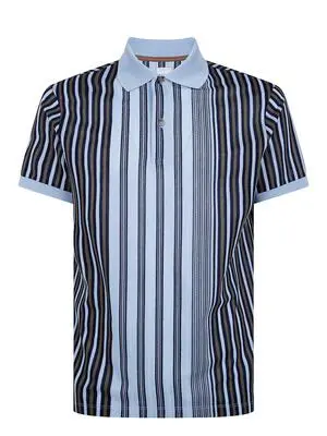 Paul Smith Deck Stripe Polo - Blue