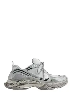 Balenciaga Balenciaga Grey Lace-Up Low-Top Trainers Gray