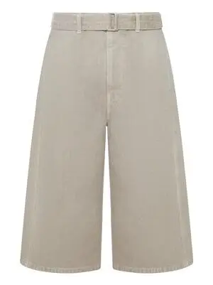 LEMAIRE LEMAIRE Snow-Effect Denim Bermuda Shorts Multicolor