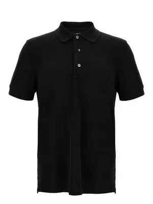 TOM FORD Piqué Polo Shirt - Black