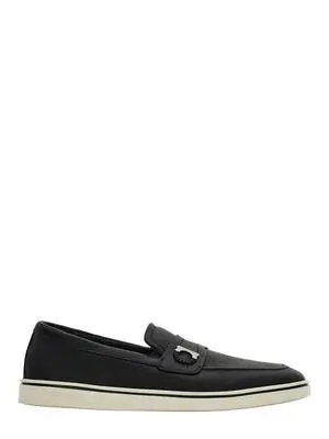 FERRAGAMO FERRAGAMO Black Deer Skin Loafers Black