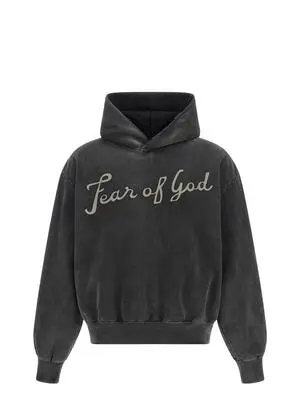 Fear Of God FEAR OF GOD Cotton Fleece Hoodie With Graphic Print Gray