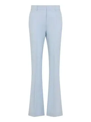 Sportmax Fragola Viscose Blend Flared Leg Pants - Blue