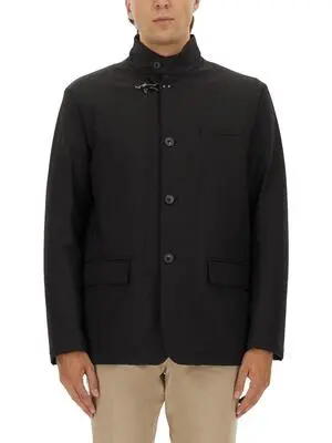 FAY Jacket With Hook Detailing - Black