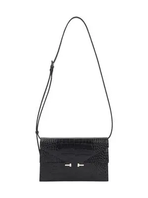 TOM FORD Soft Printed Croco Mini Bag - Black