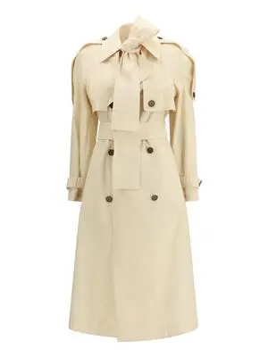 Burberry Long Trerose Trench In Canvas - Multicolor