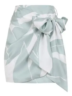 Max Mara Strano Silk Mini Skirt - Green