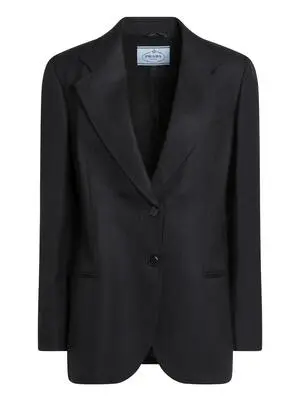 Prada Single-breasted Jacket In Wool - Blue