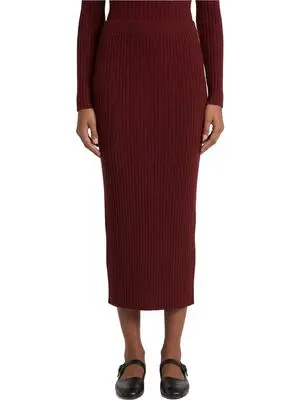 Max Mara Ribbed Skirt - Red