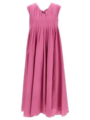 MAX MARA S MAX MARA 'Piega' Cotton And Ramie Pleated Maxi Dress