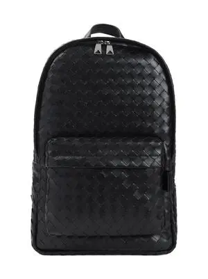 Bottega Veneta Intrecciato Leather Backpack - Black
