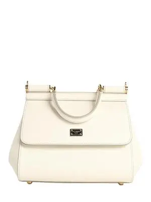 Dolce & Gabbana Medium 'my Sicily' Leather Handbag - White