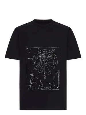 Rick Owens Brad T Crew Neck Cotton T-shirt With Print - Multicolor