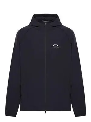 Balenciaga Technical Fabric Zip-up Hooded Jacket - Black