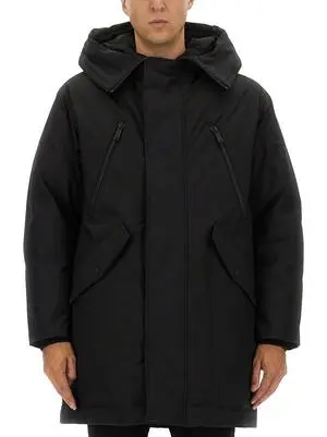 Dsquared2 Padded Hooded Parka Coat - Black