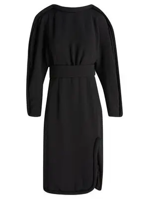 Dries Van Noten Black Belted Dress - Multicolor