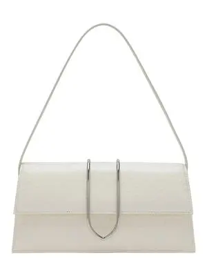 Jacquemus Le Bambino Long Ivory Bag In Greasy-Effect Leather White