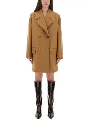 Moschino Double-breasted Coat - Cream