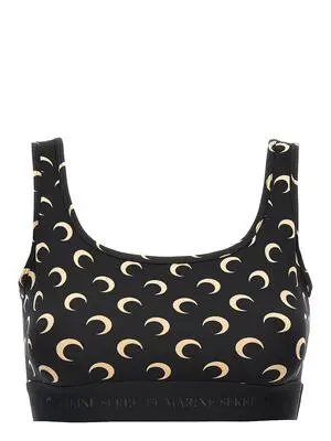 MARINE SERRE Moon Print Sporty Top - Black