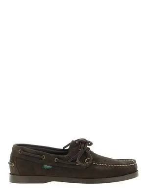 Paraboot Barth Suede Boat Shoe - Brown
