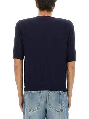Moschino Wool And Silk Sweater - Blue