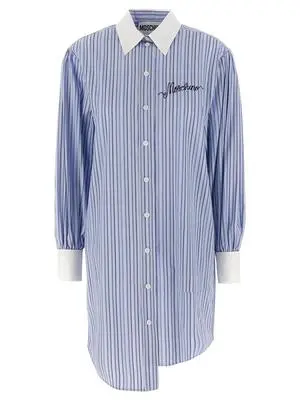Moschino Embroidered Striped Dress - Multicolor