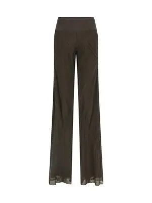 Rick Owens Bias Silk Trousers - Brown
