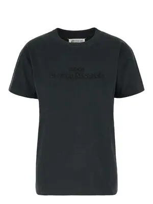 MAISON MARGIELA Black Cotton T-shirt - Multicolor