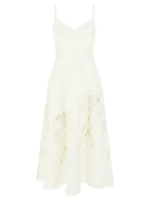 Alberta Ferretti Embroidered Midi Dress - Multicolor