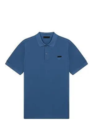 Prada Light Cotton Pique Polo - Blue