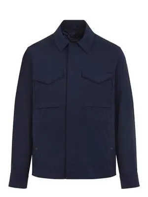 Moncler Roquille Shirt Jacket With Detachable Down Vest - Blue