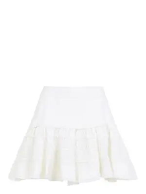 Alaïa Ruffle Mini Skirt - White