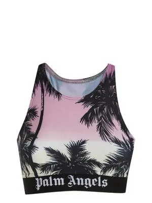 Palm Angels Printed Sports Bra - Multicolor