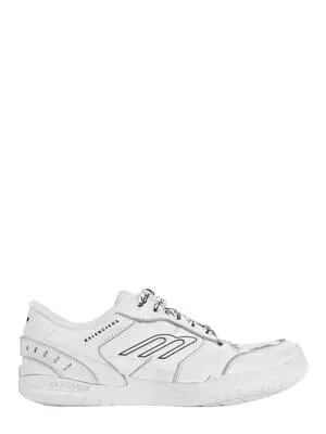 Balenciaga Hamptons Leather Sneakers - White