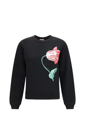 Kenzo Tulip Cotton Sweatshirt - Black