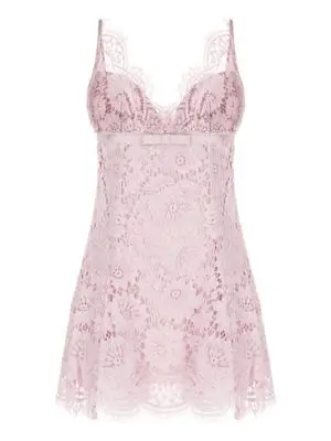 SELF-PORTRAIT Lace Dress With Bow Detail - Multicolor