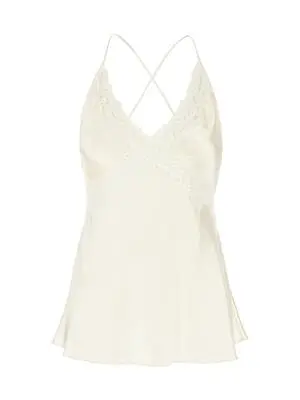 Alberta Ferretti Lace Trimmed Camisole Top - Multicolor